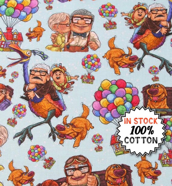 Disney Up Collage 100 Cotton Fabric Fat Quarter Tumbler Etsy