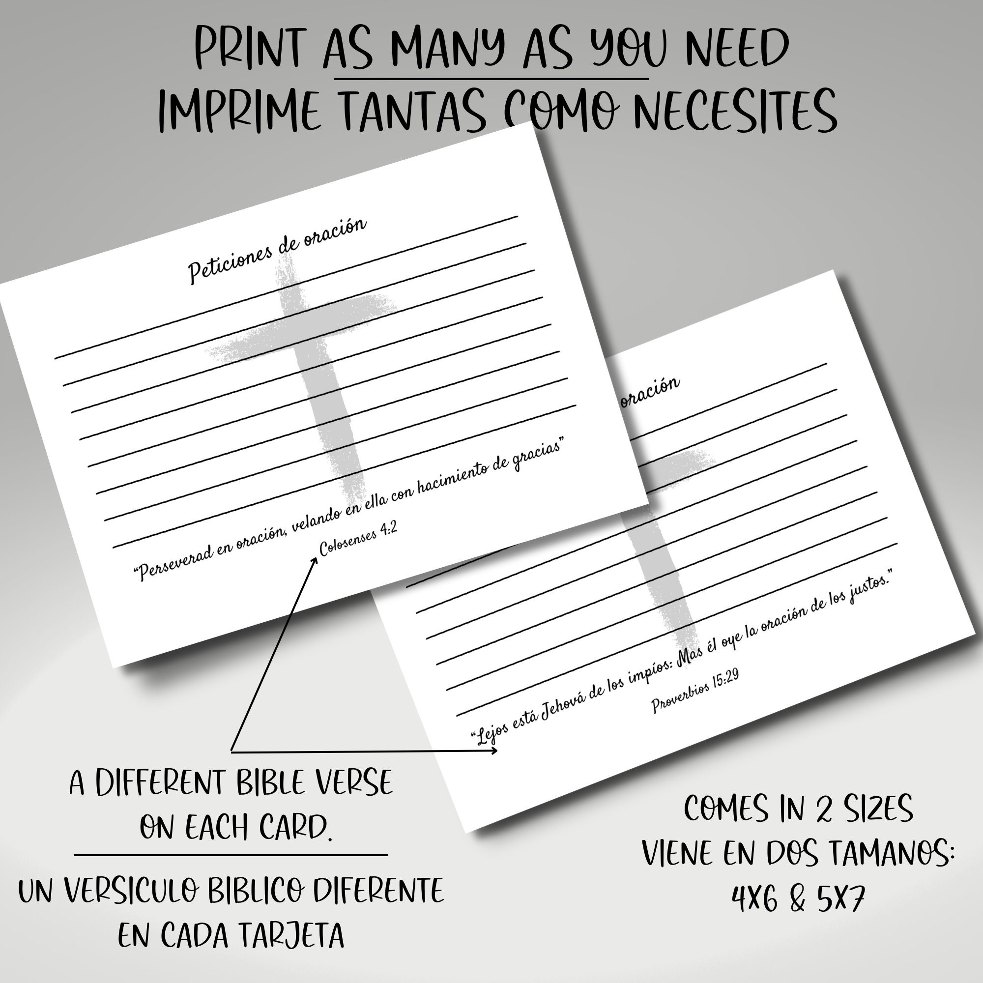 Tarjetas De Solicitud De Oración Para Imprimir