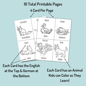 Printable German Flash Cards Language Learning Printable Flash Cards ...