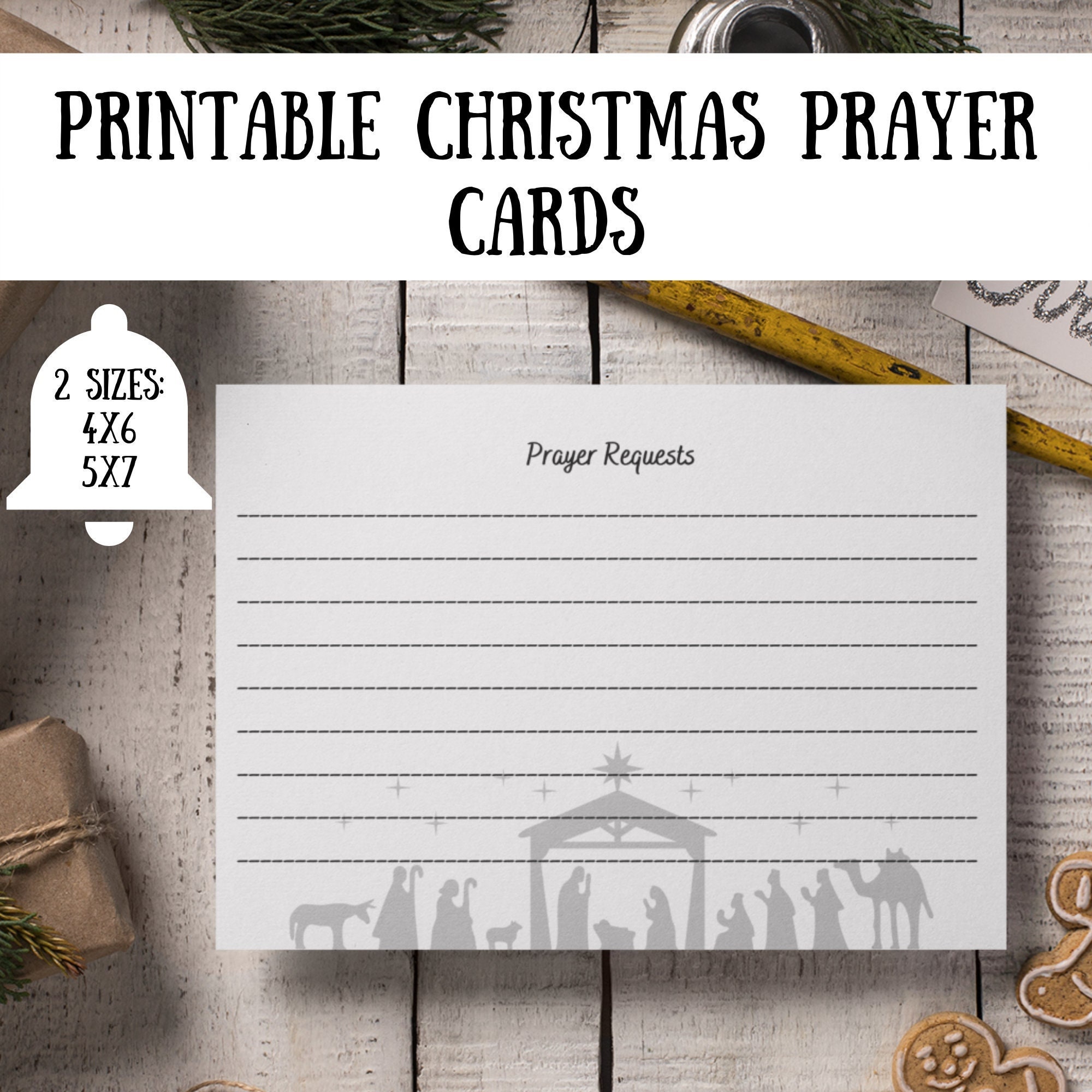 Christmas Prayer Cards - Printable Prayer Request Cards - Christian ...