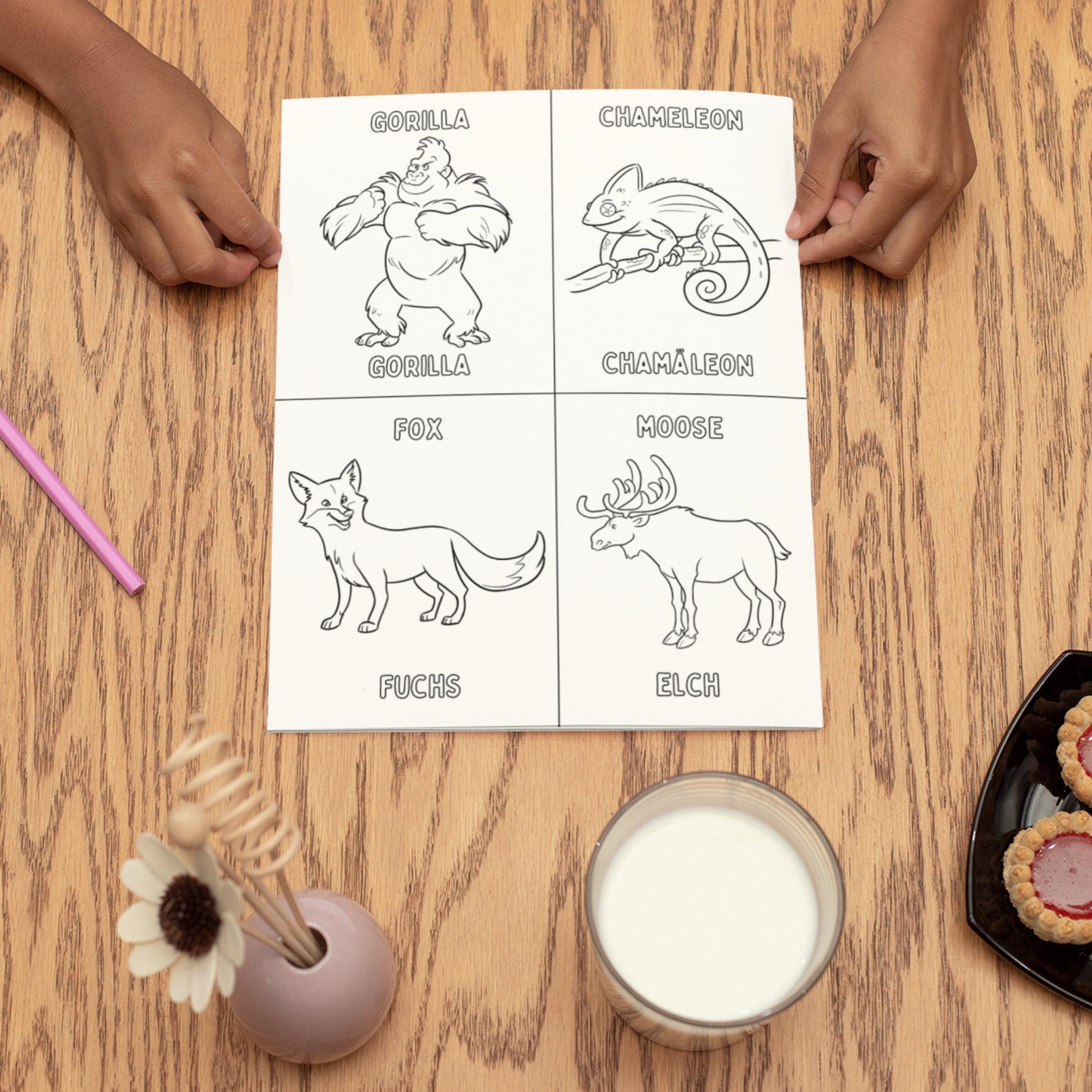 Printable German Flash Cards Language Learning Printable Flash Cards ...