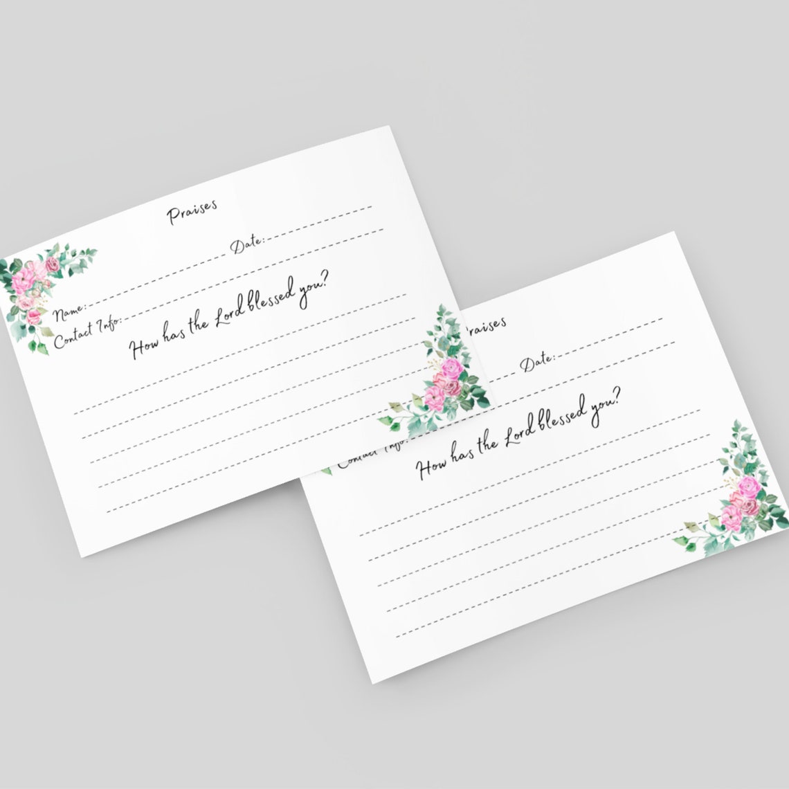 Prayer Praise Card - Printable Praise Cards - Instant Download Digital ...