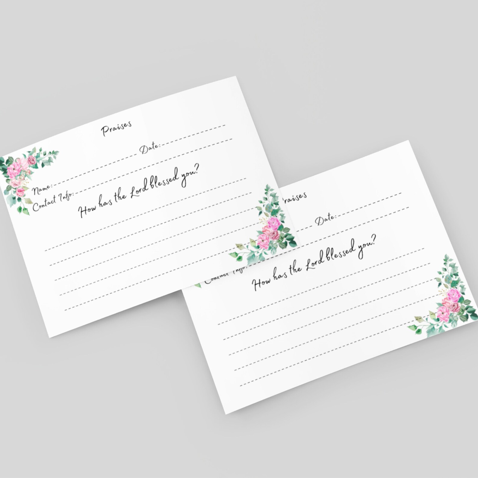 Prayer Praise Card - Printable Praise Cards - Instant Download Digital ...