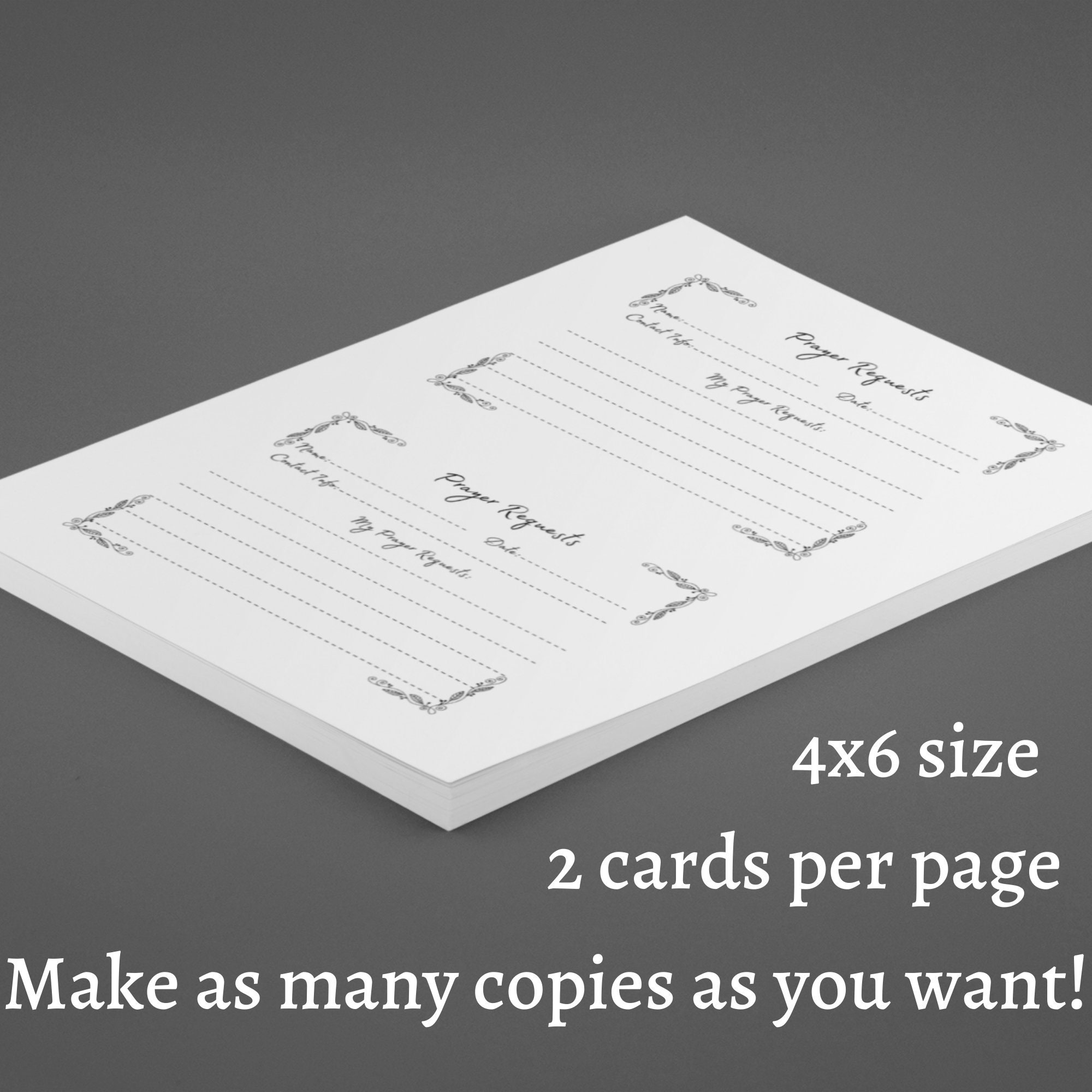 Printable Prayer Request Cards – Bible Study, Small Group (digital File ...