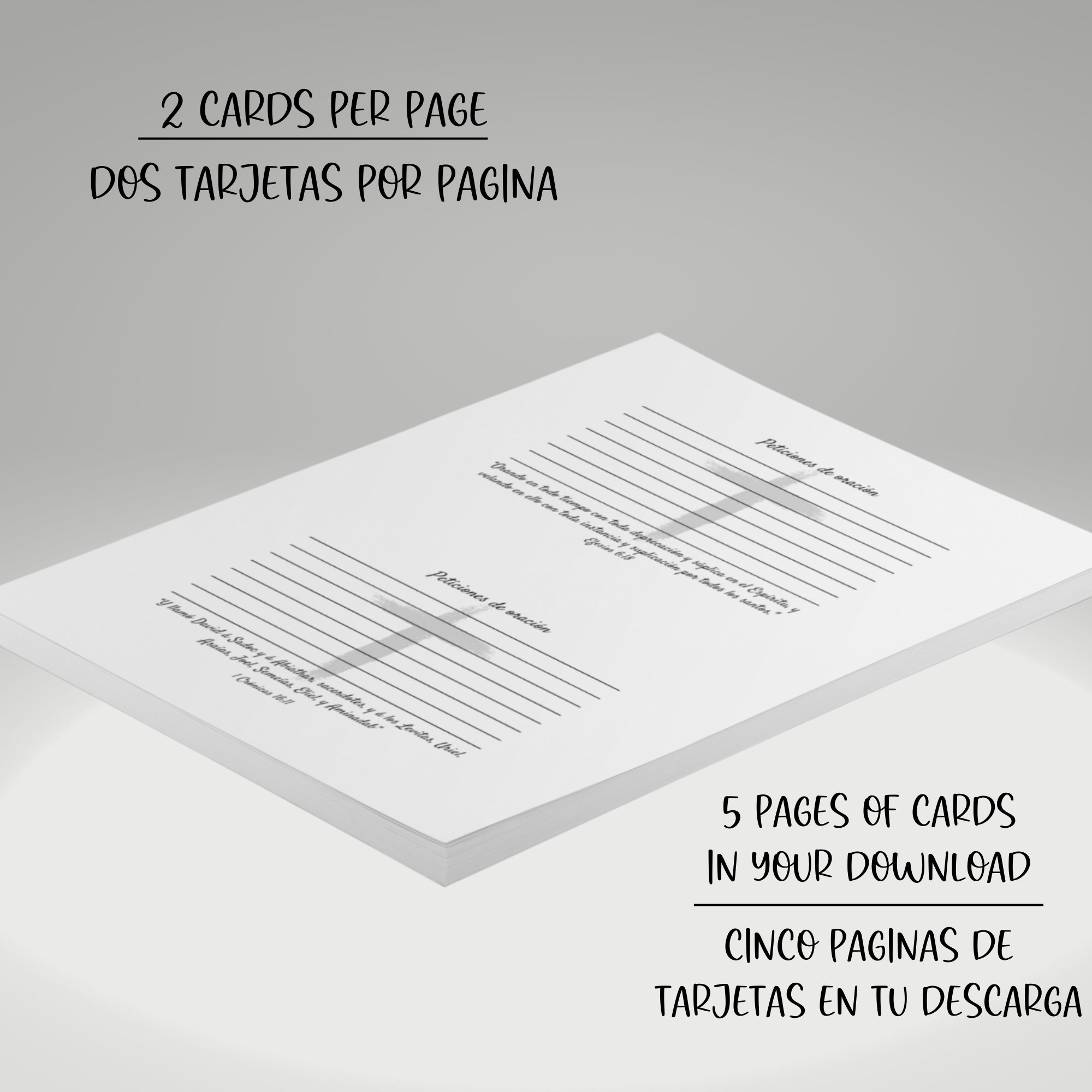 Spanish Prayer Request Cards – Printable Bible Verse Cards (digital ...