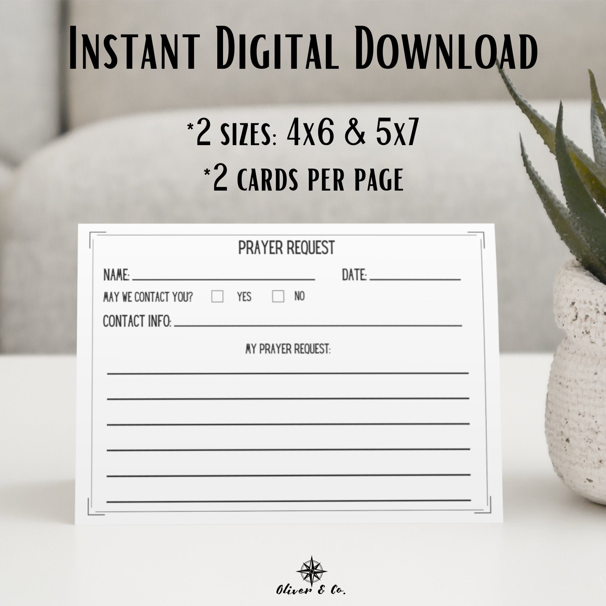 Printable Prayer Request Cards - Blank Prayer Request Cards - Prayer ...