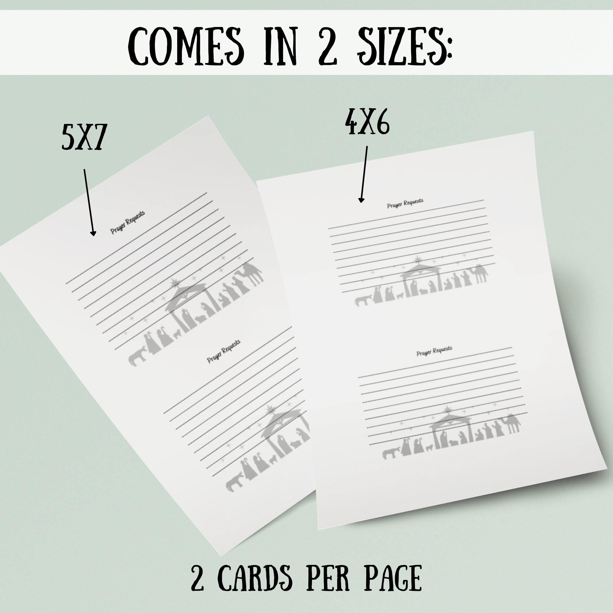 Christmas Prayer Cards - Printable Prayer Request Cards - Christian ...