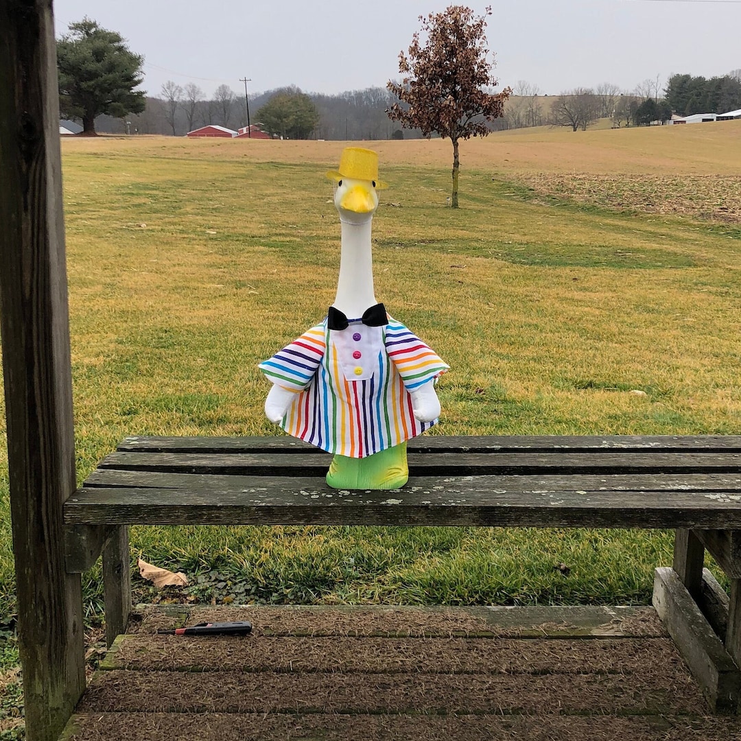 White and Rainbow Striped LGBTQ+ Pride Tuxedo W/ Top Hat for 23-28 Inch ...