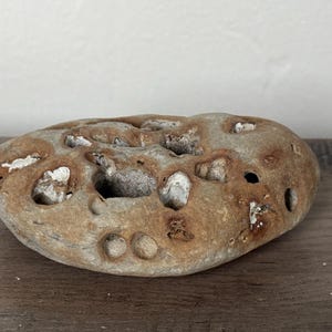 7oz Genuine HOLEY HOLED STONE Natural Indent Void Hole Indentation ...