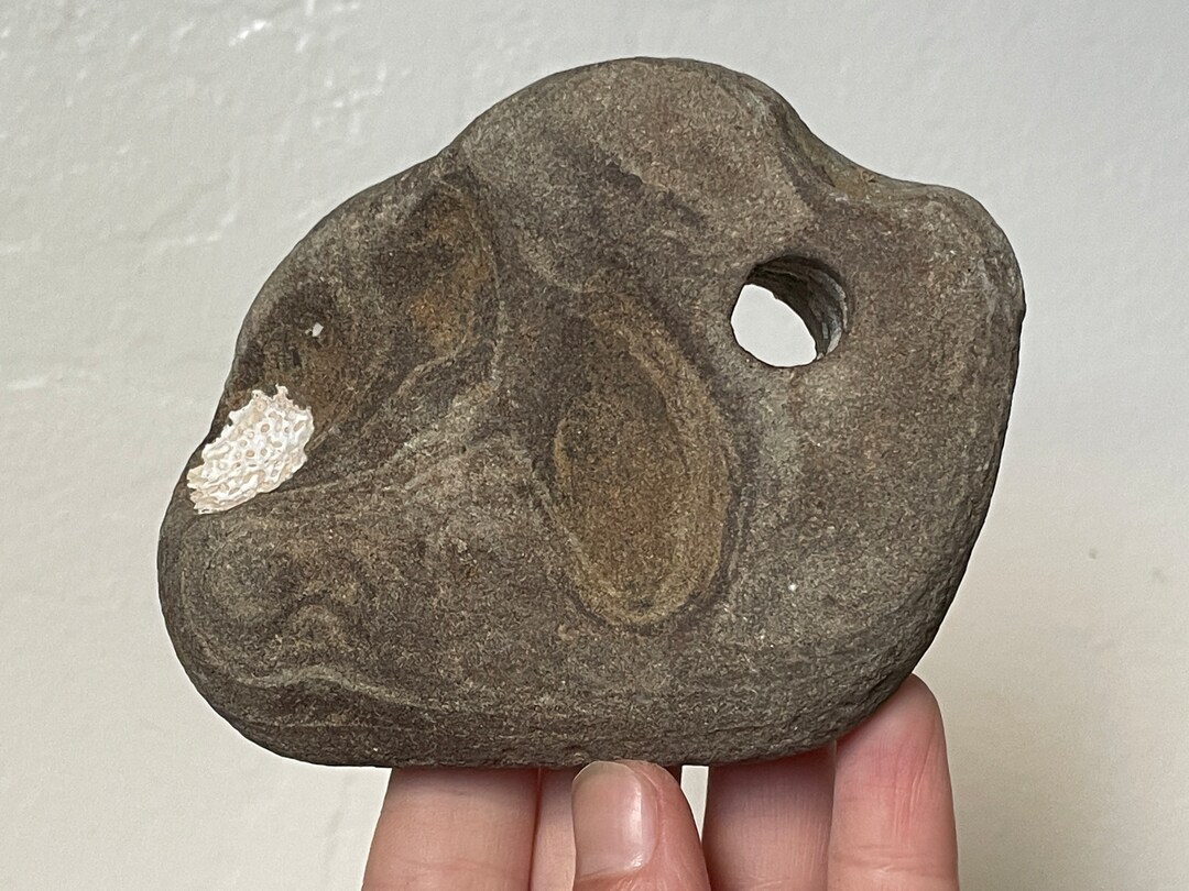 7 Oz Genuine HOLEY HAG STONE Naturally Holed Rock Through Hole - Etsy
