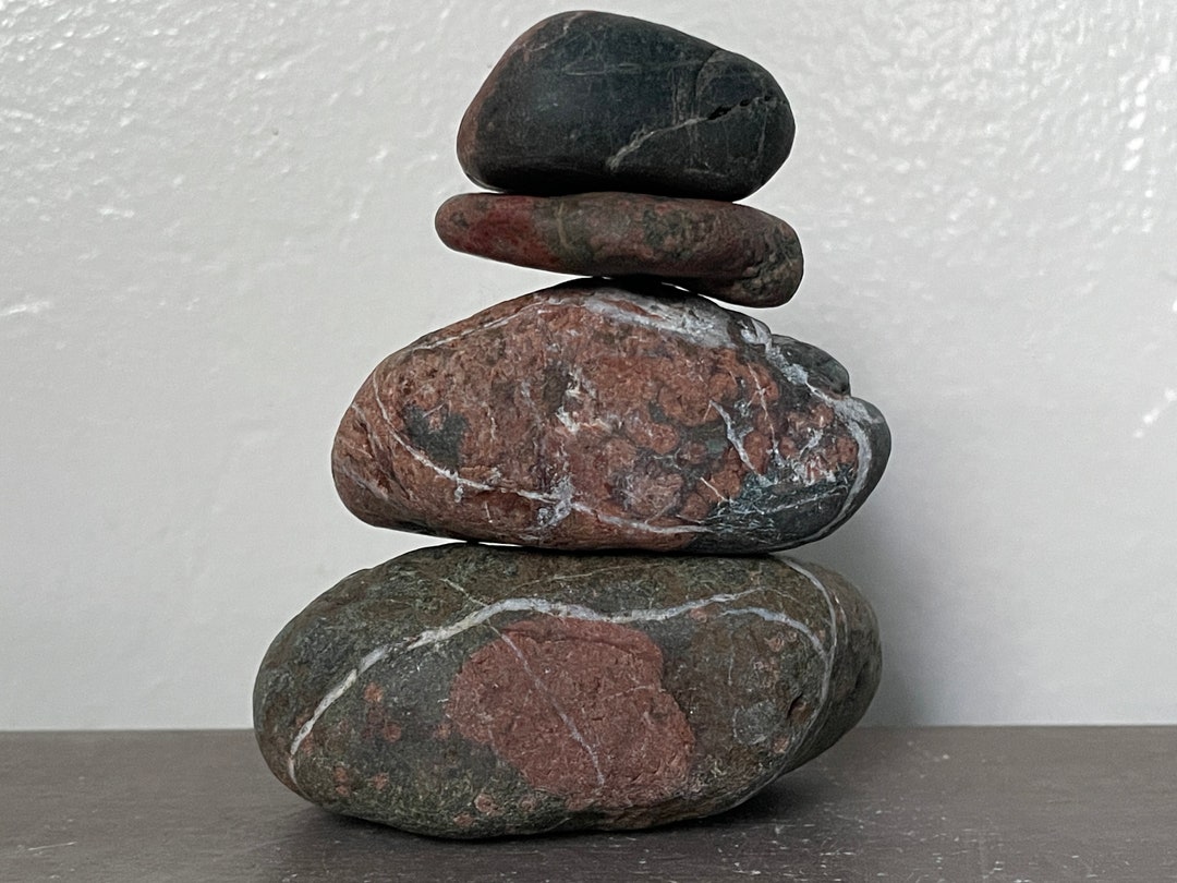 13 Oz Genuine Naturally Formed Four POPPY JASPER STONES Beautiful ...