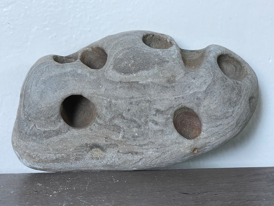 1lb Genuine Naturally Formed HOLEY HOLED STONE Beautiful Natural Indent ...