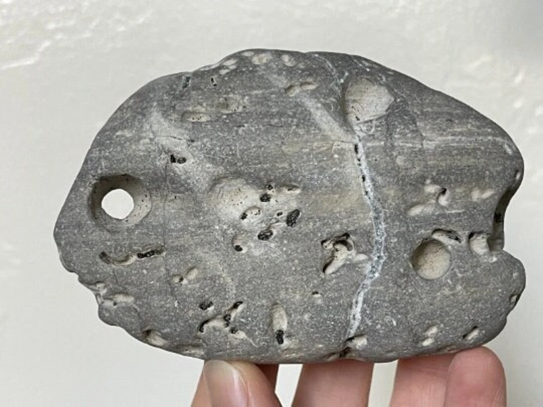 9 Oz Genuine HOLEY HAG STONE Natural Hole Indent Crevice Line - Etsy