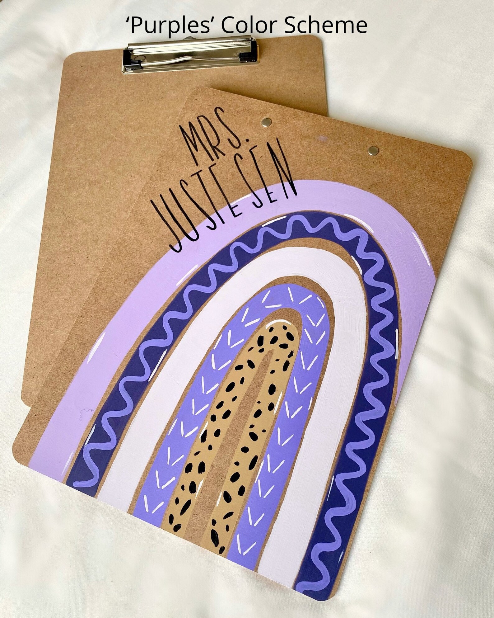 Custom Boho Rainbow Clipboard Custom Clipboard Teacher - Etsy