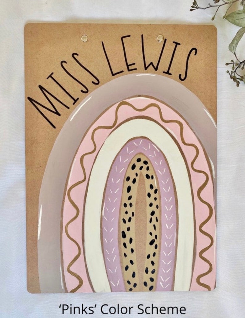 Custom Boho Rainbow Clipboard Custom Clipboard Teacher - Etsy