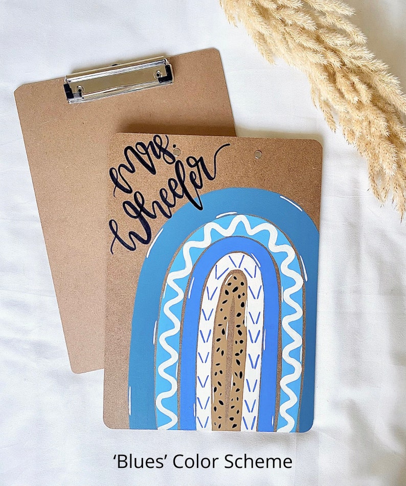 Custom Boho Rainbow Clipboard Custom Clipboard Teacher - Etsy