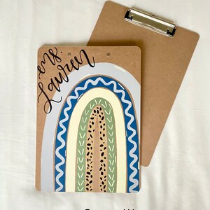 Custom Boho Rainbow Clipboard, Custom Clipboard, Teacher Clipboard ...