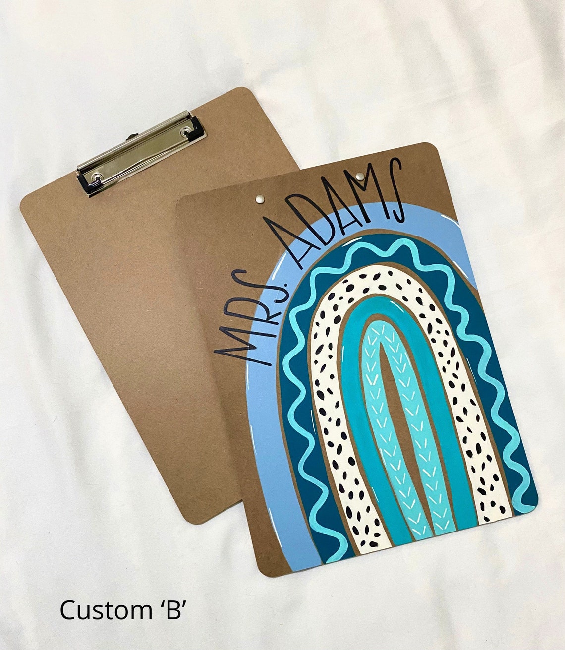 Custom Boho Rainbow Clipboard Custom Clipboard Teacher - Etsy