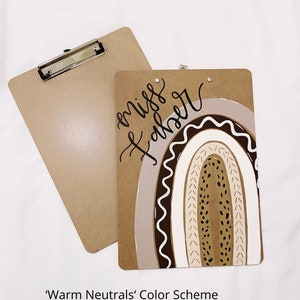 Custom Boho Rainbow Clipboard, Custom Clipboard, Teacher Clipboard ...