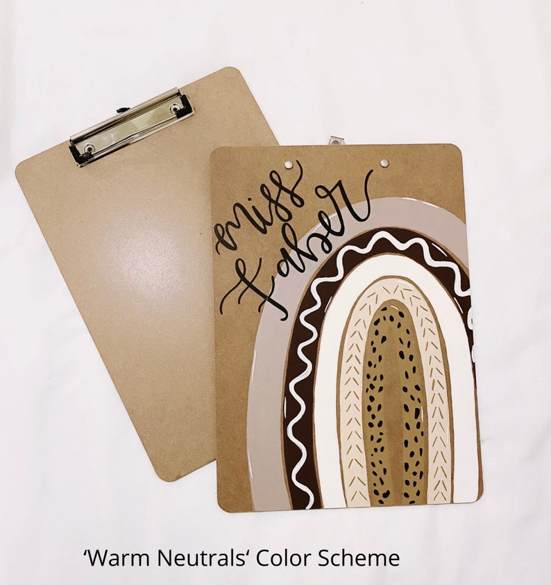 Custom Boho Rainbow Clipboard Custom Clipboard Teacher - Etsy