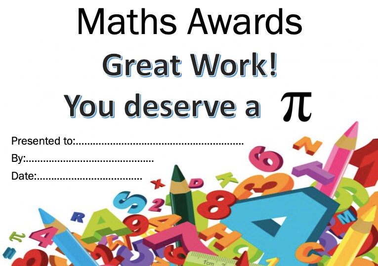 Maths Awards / Certificates Award Cards Maths Rewards Editable ...