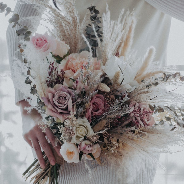 Dusty Pink Bouquet - Etsy