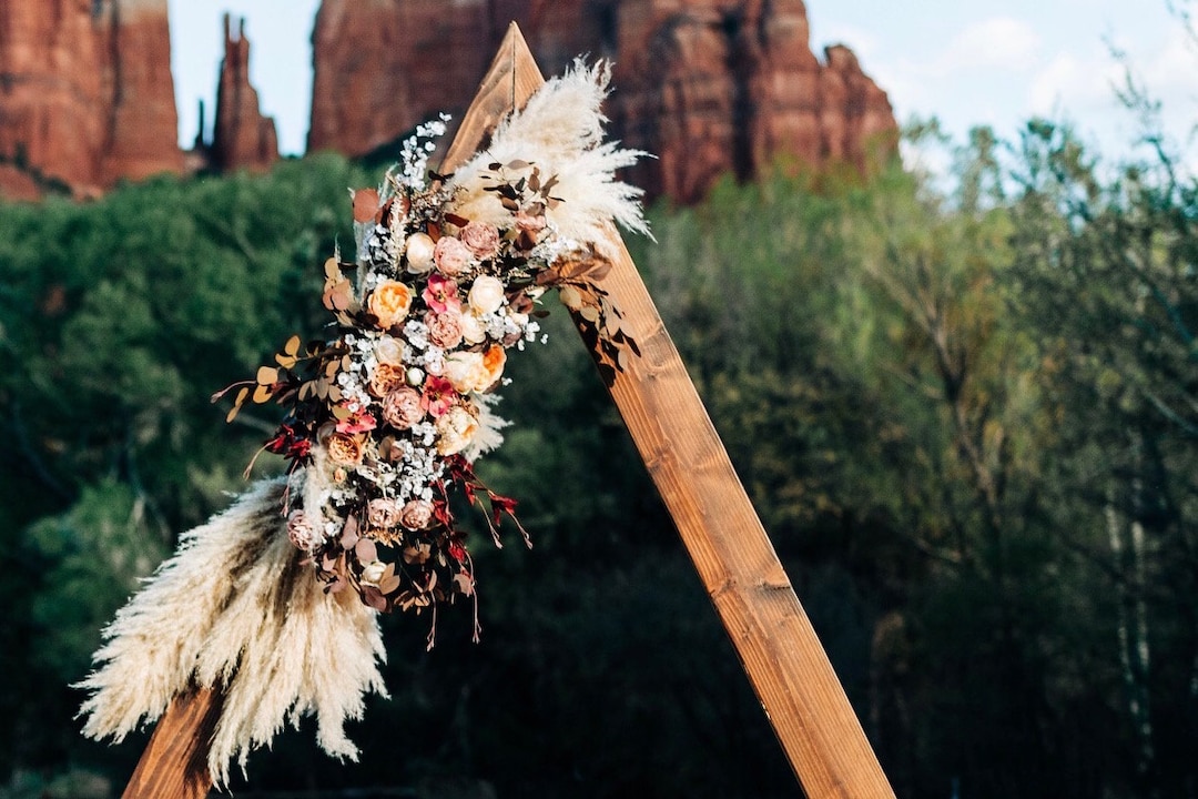 Boho Wedding Arbor / Swag Flower Arrangement / Wedding / Flower ...
