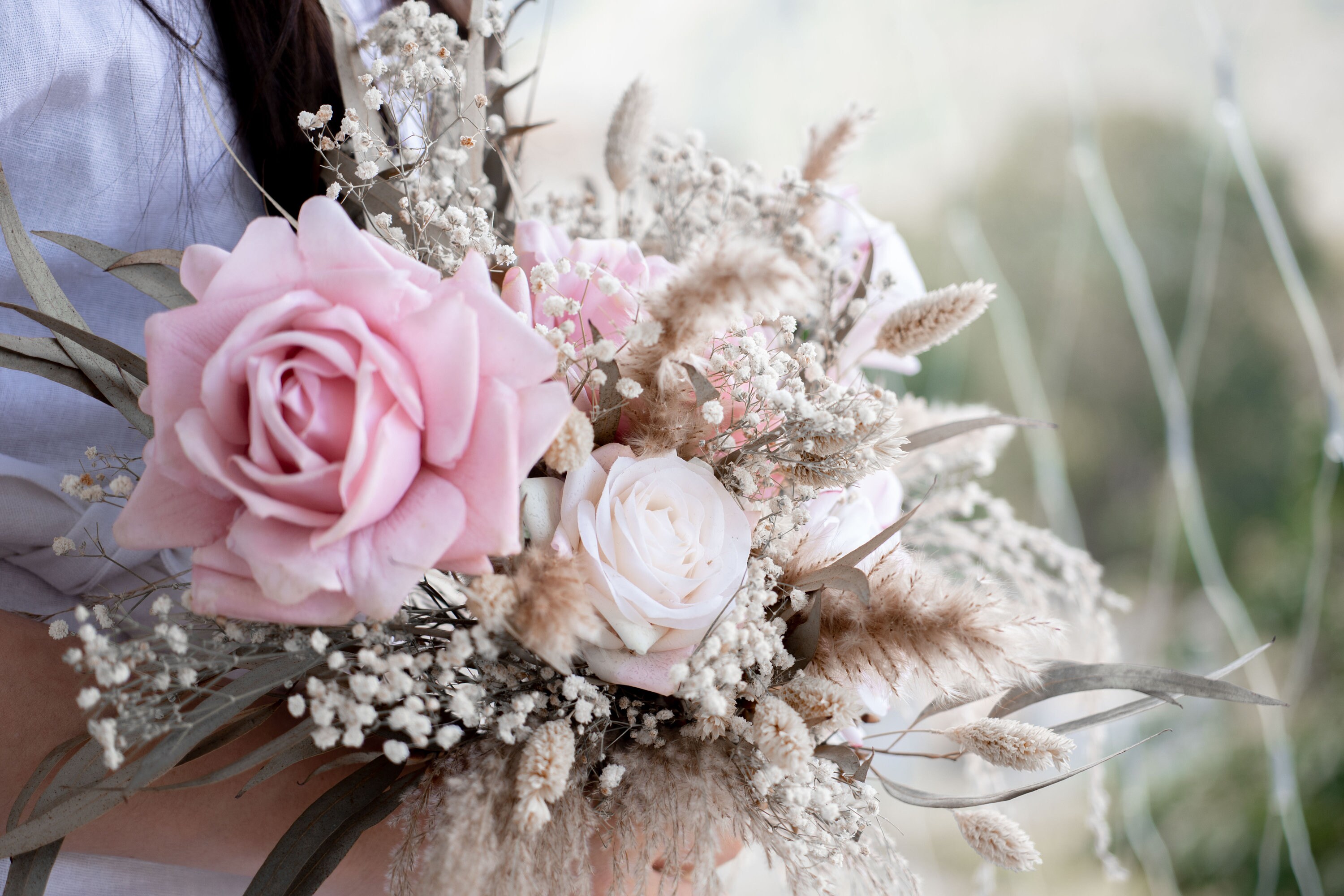 Boho Bridal Bouquet / Pink Wedding Bouquet / Blush Pink Bridal Bouquet ...