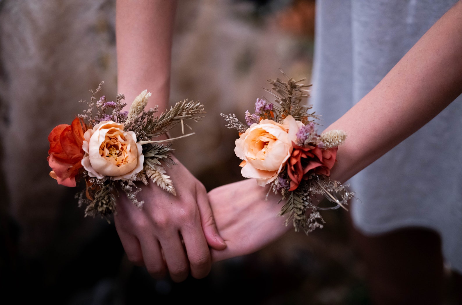 Fall Rustic Wrist Corsage / Bridesmaid Corsage / Mother of the - Etsy