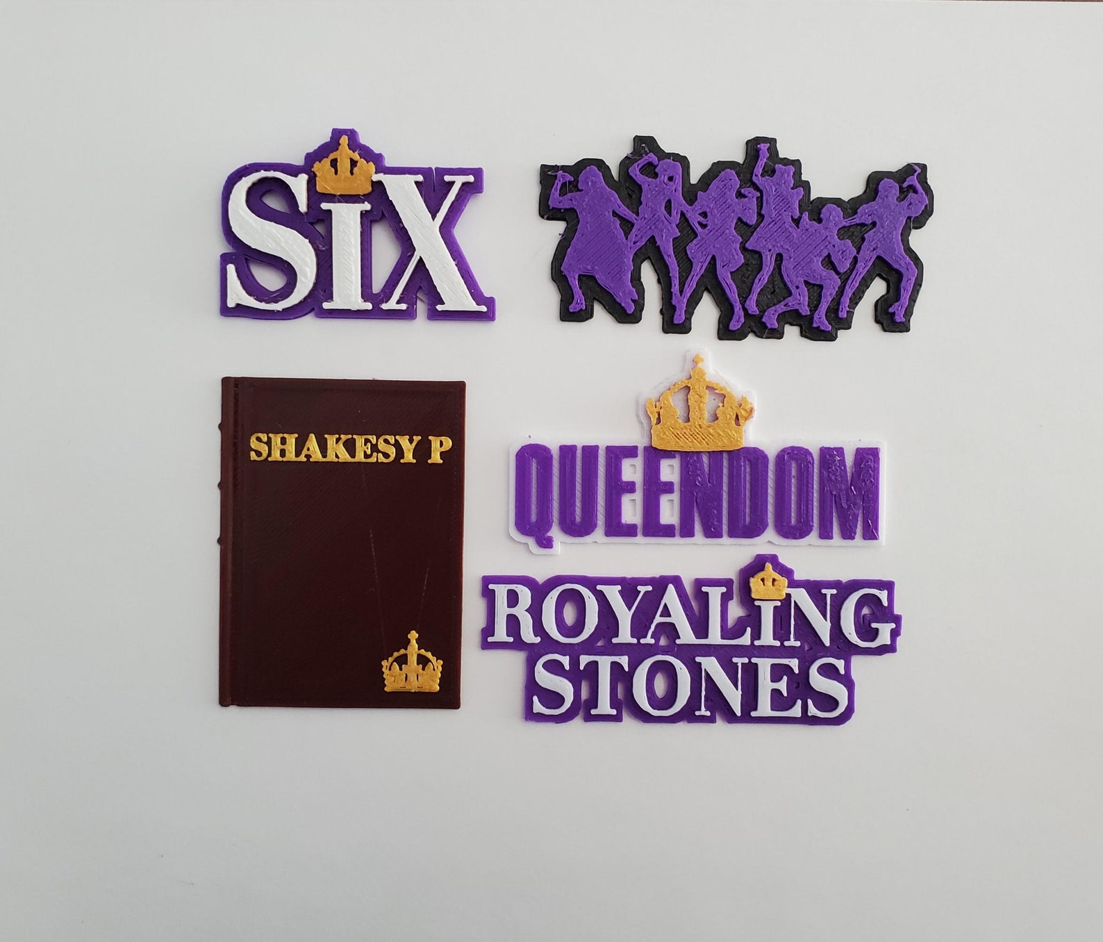 Six Broadway Musical Themed Ornaments, Magnets, Keychains and Bookmarks ...