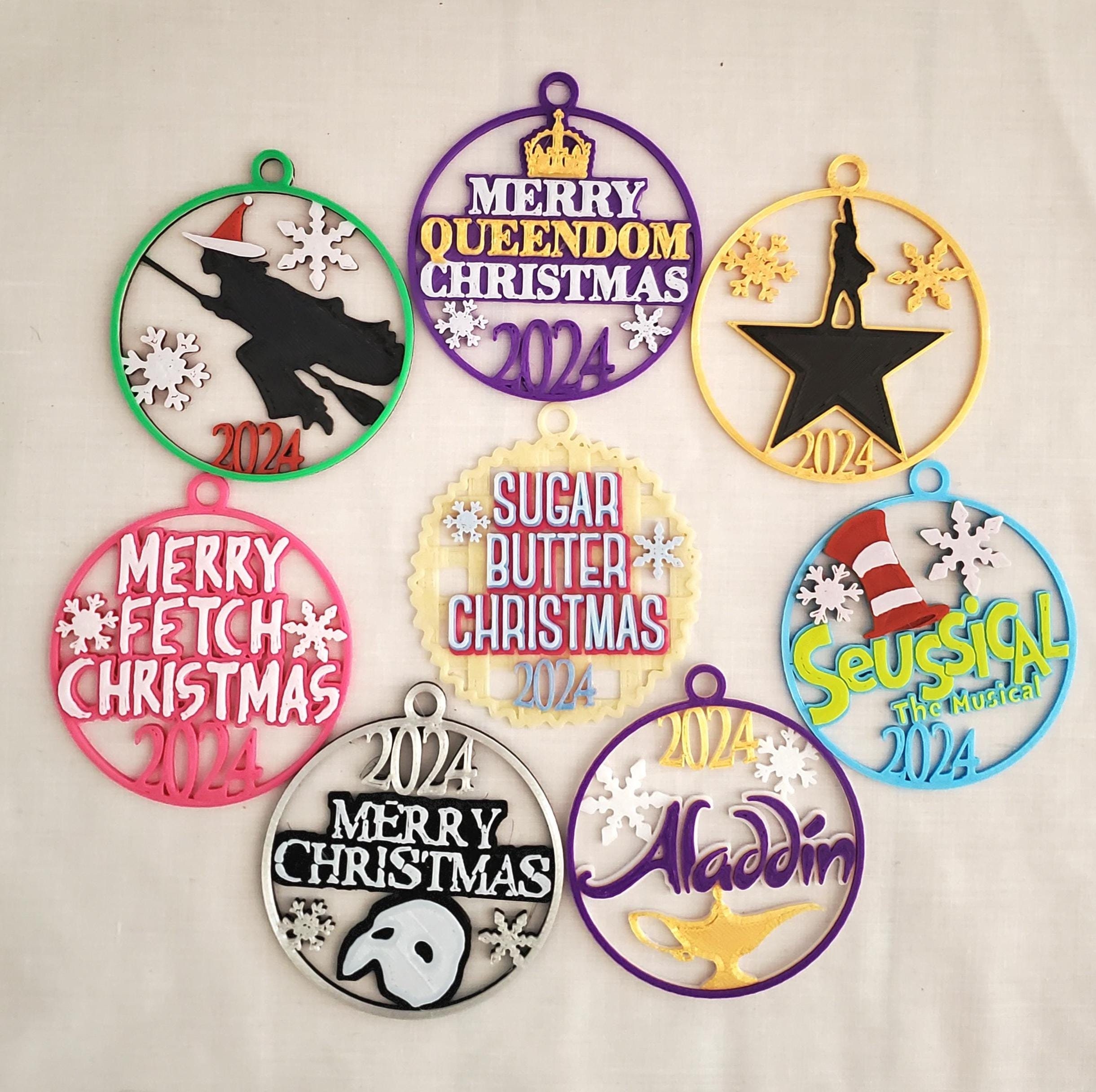 2024 Broadway Musical Ornaments Including Mean Girls, Wicked, Phantom ...