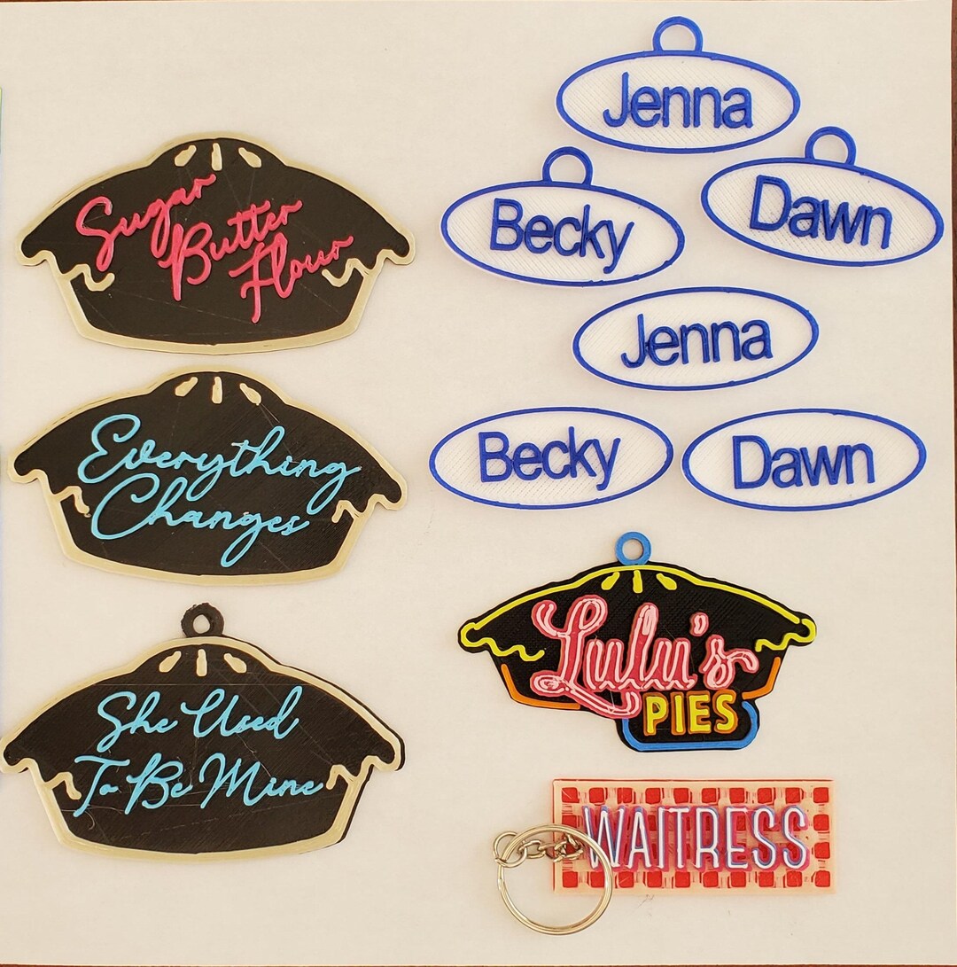 Waitress Musical Themed Ornament, Magnet, or Keychain Including Pie ...