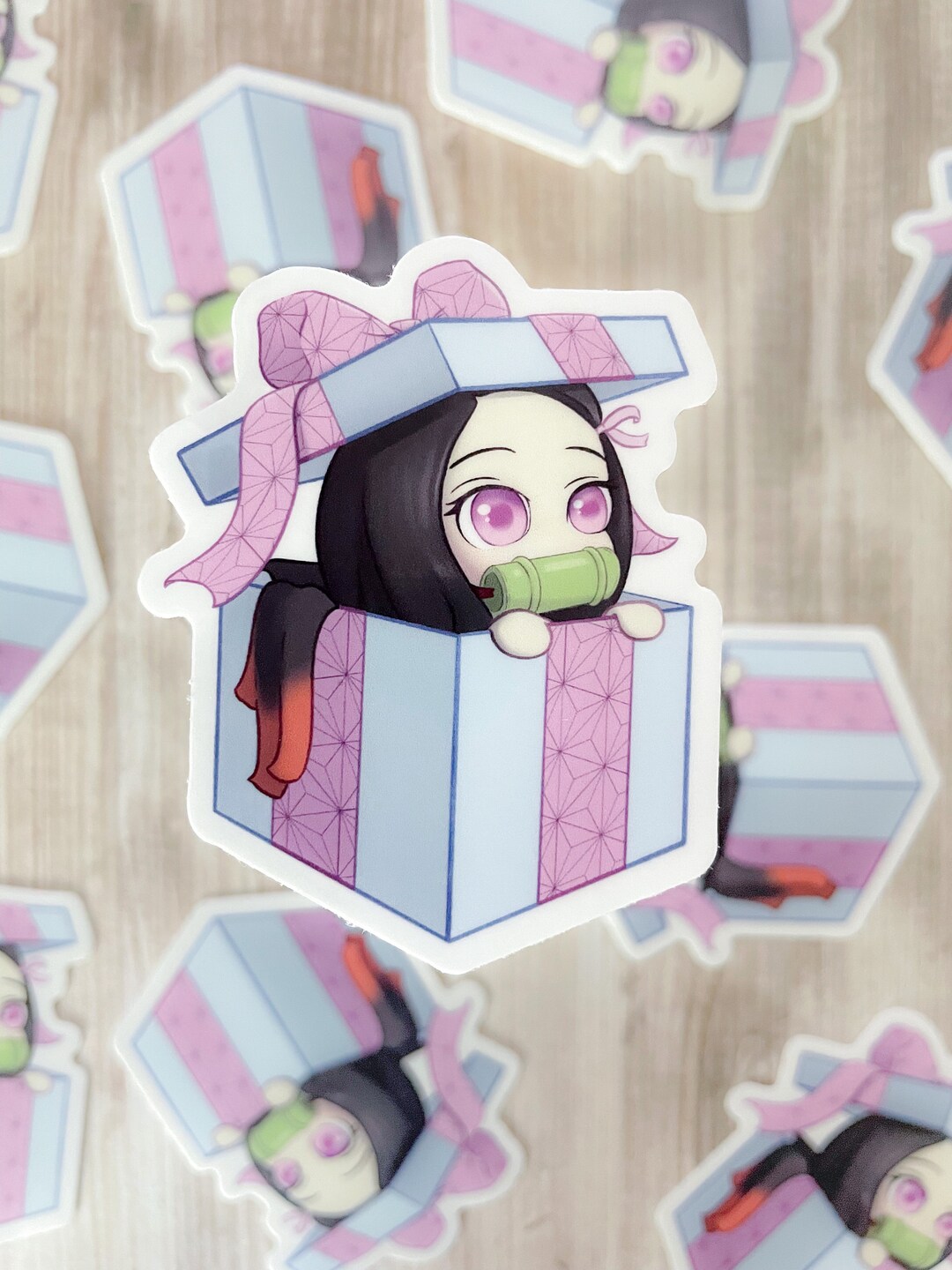 Demon Girl Gift Box Matte Vinyl Sticker - Etsy