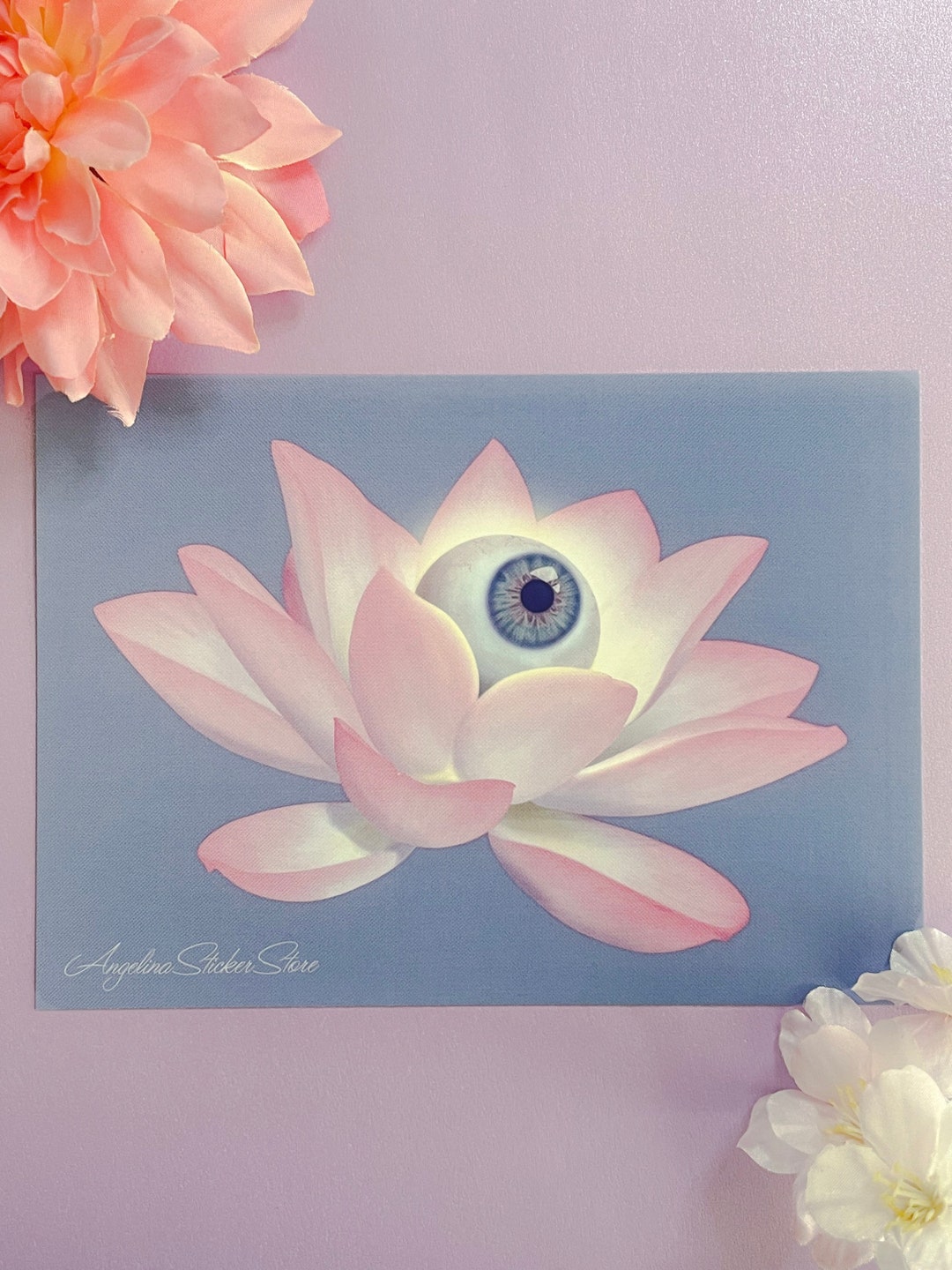 Lotus Eye Post Card Art Print - Etsy