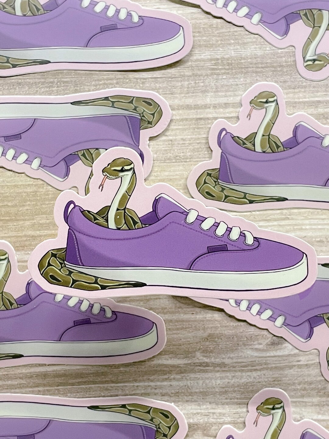 Ball Python Snake Shoe Matte Sticker for Hydro Flask Water Bottle ...