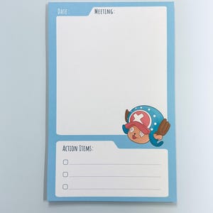 Anime Meeting Notepad Cute Kawaii Fun Stationary - Etsy