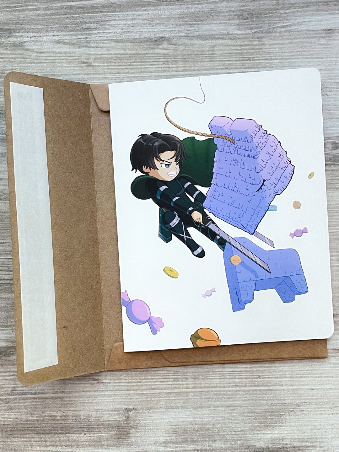 Pinata Attack Small Greeting Card Anime Birthday Card - Etsy