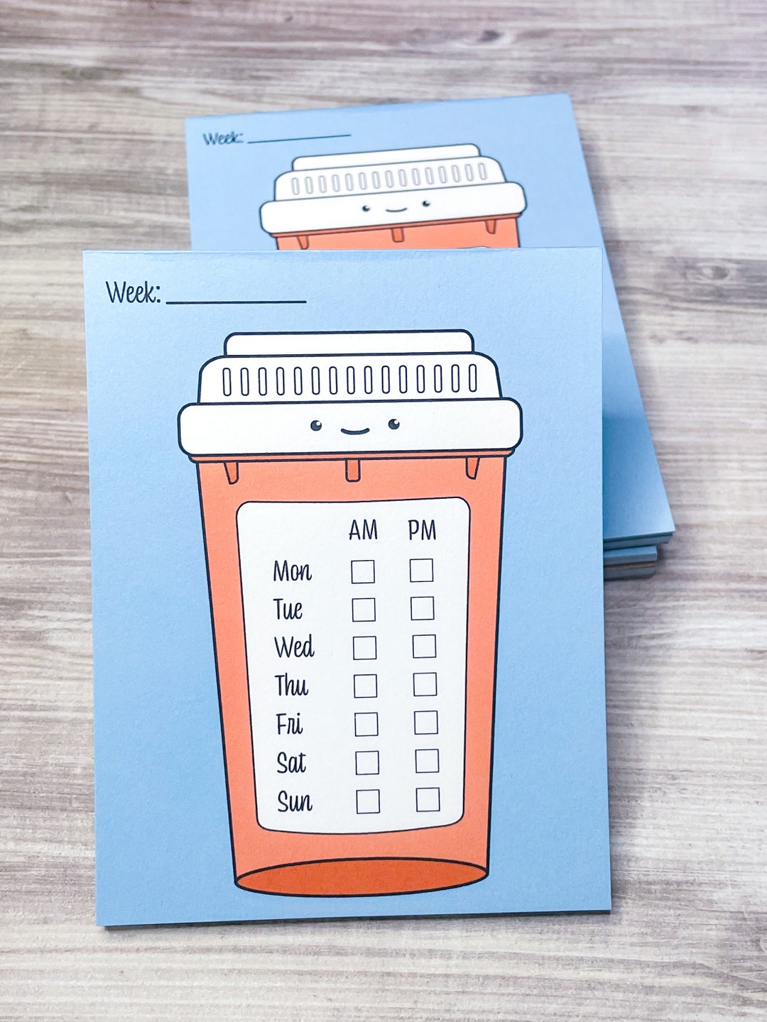 Notepad Vitamin Tracker Notepad Medication Tracker Stationary - Etsy