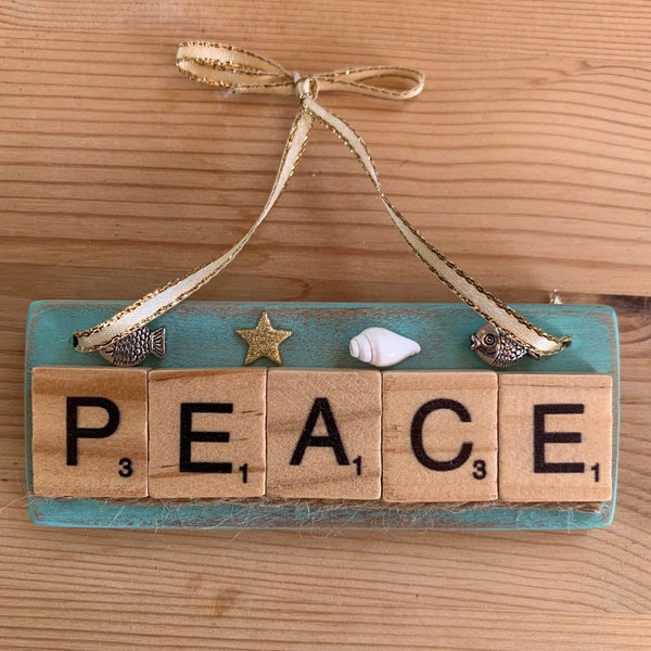 Scrabble Ornament - Etsy