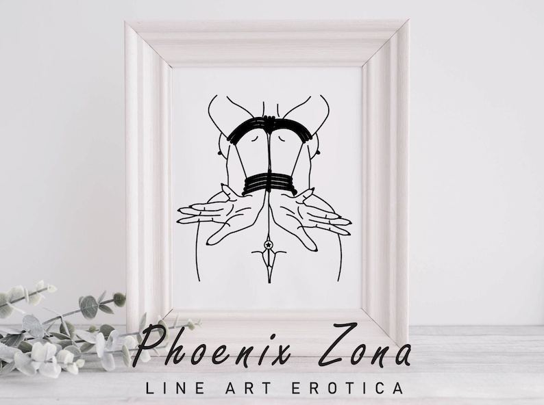 Erotic Line Art Digital Download Svg Png Pdf Bdsm Woman Rope Minimal Line Art Erotic Cricut