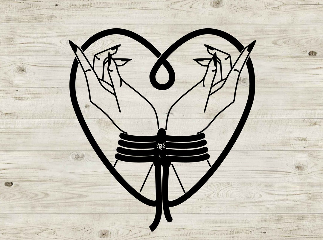 Bondage Hands Heart SVG / PNG / PDF, Erotic Couple Art, Bdsm Decal Svg ...