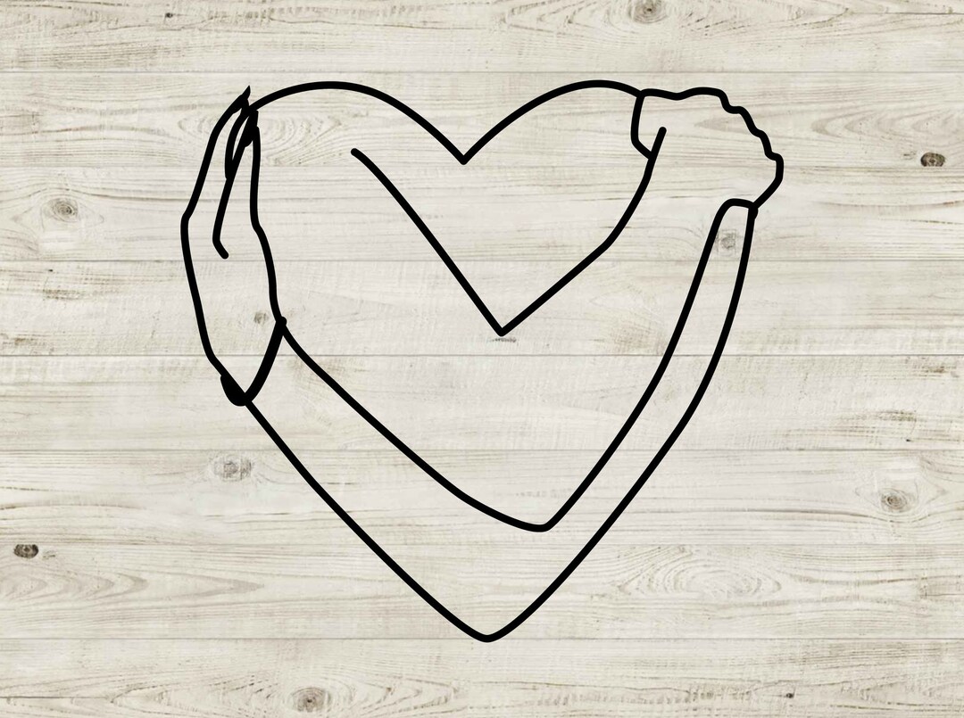 Heart Hug SVG/ PNG/ PDF , Erotic Line Art Pdf, Kinky Art, Love Bdsm ...