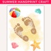 Summer Handprint Printable Craft, Summer Handprint Art, Summer Crafts ...