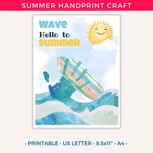 Summer Handprint Craft, Summer Handprint Art, Summer Crafts Handprint ...