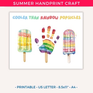 Summer Handprint Craft, Summer Handprint Art, Summer Crafts Handprint ...