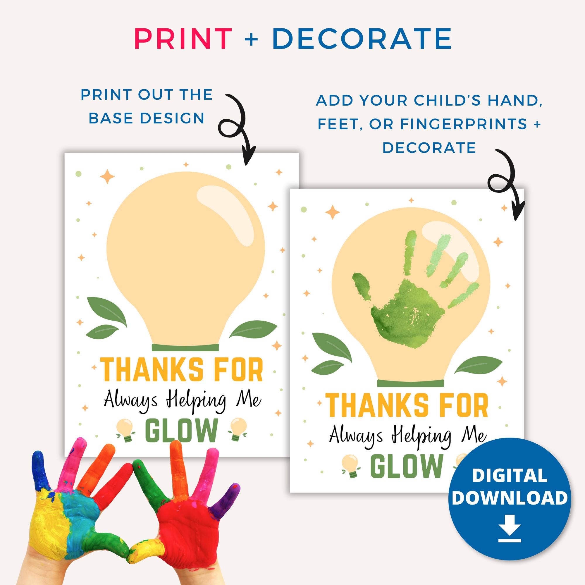 Grandpa Handprint Birthday Card Craft, Handprint Art DIY Birthday Gift ...