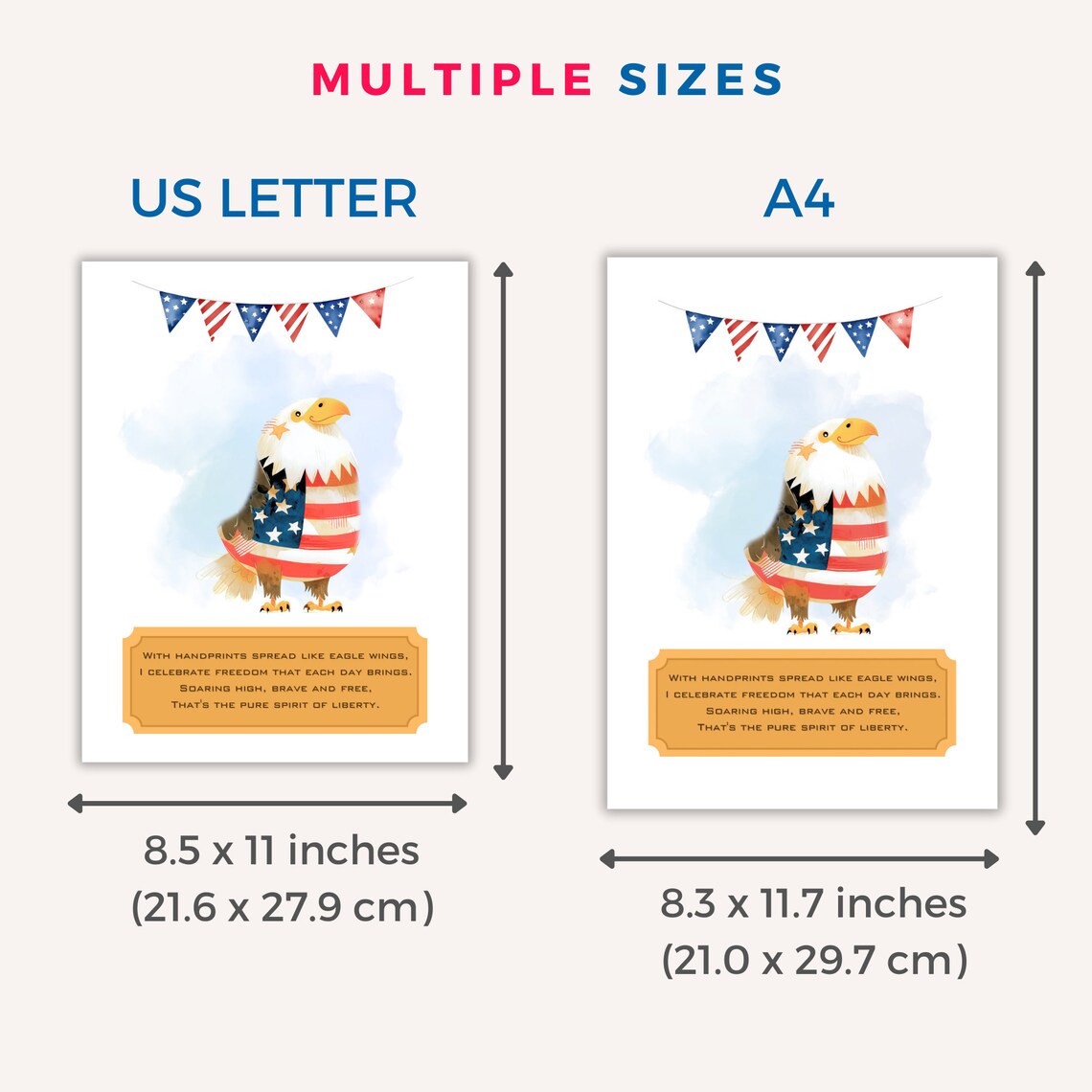 Labor Day Handprint Printable Craft, Labor Day Handprint Art, Patriotic ...