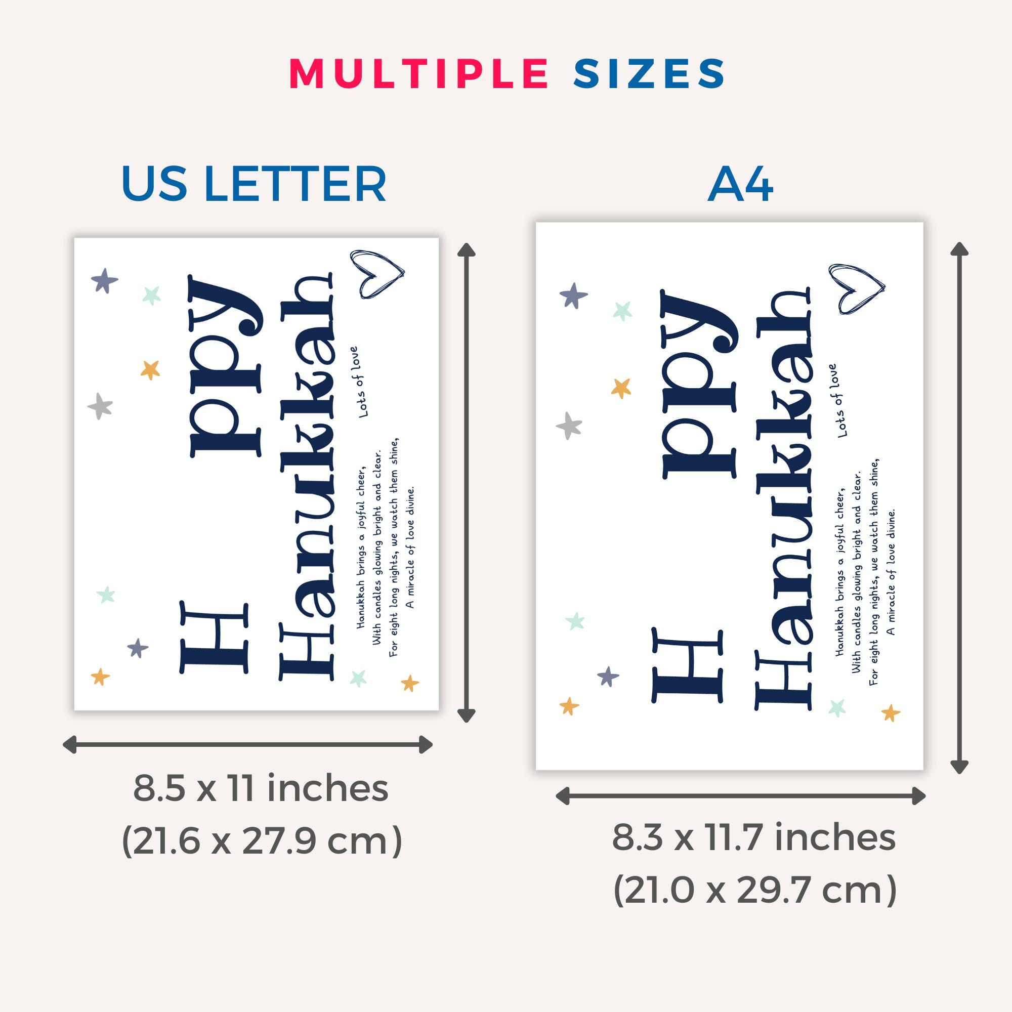 Happy Hanukkah Handprint Printable Craft, Jewish Handprint Art, Jewish ...