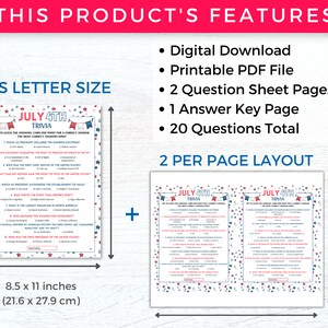 4th of July Trivia Game, US States American Trivia Game, Independence ...