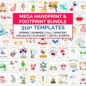 Mega Handprint Craft Bundle, Handprint Craft for Kids Toddler ...